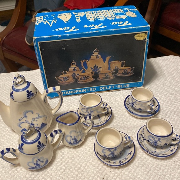 Delft | Dining | Delft Miniature Tea Set Hand Painted In Holland | Poshmark
